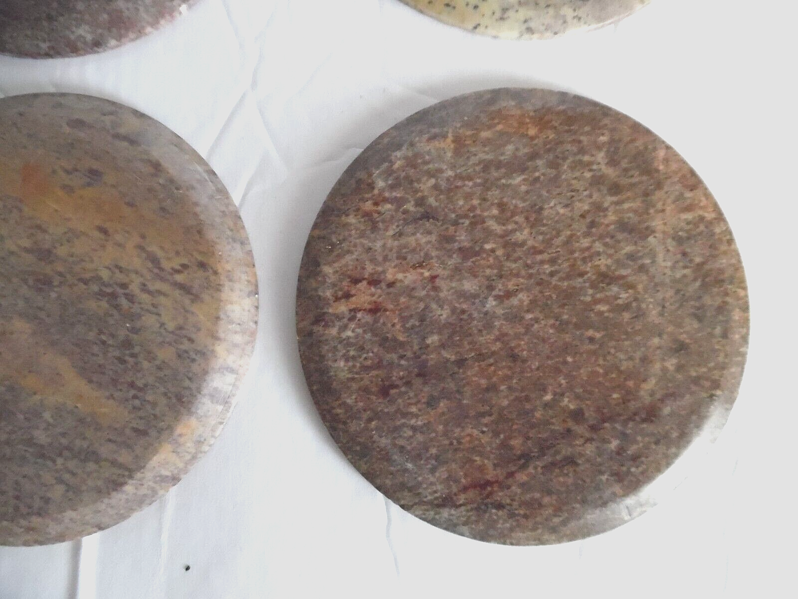 Hand Carved Stone Coaster Set - 6 Coasters W/Holder | eBay