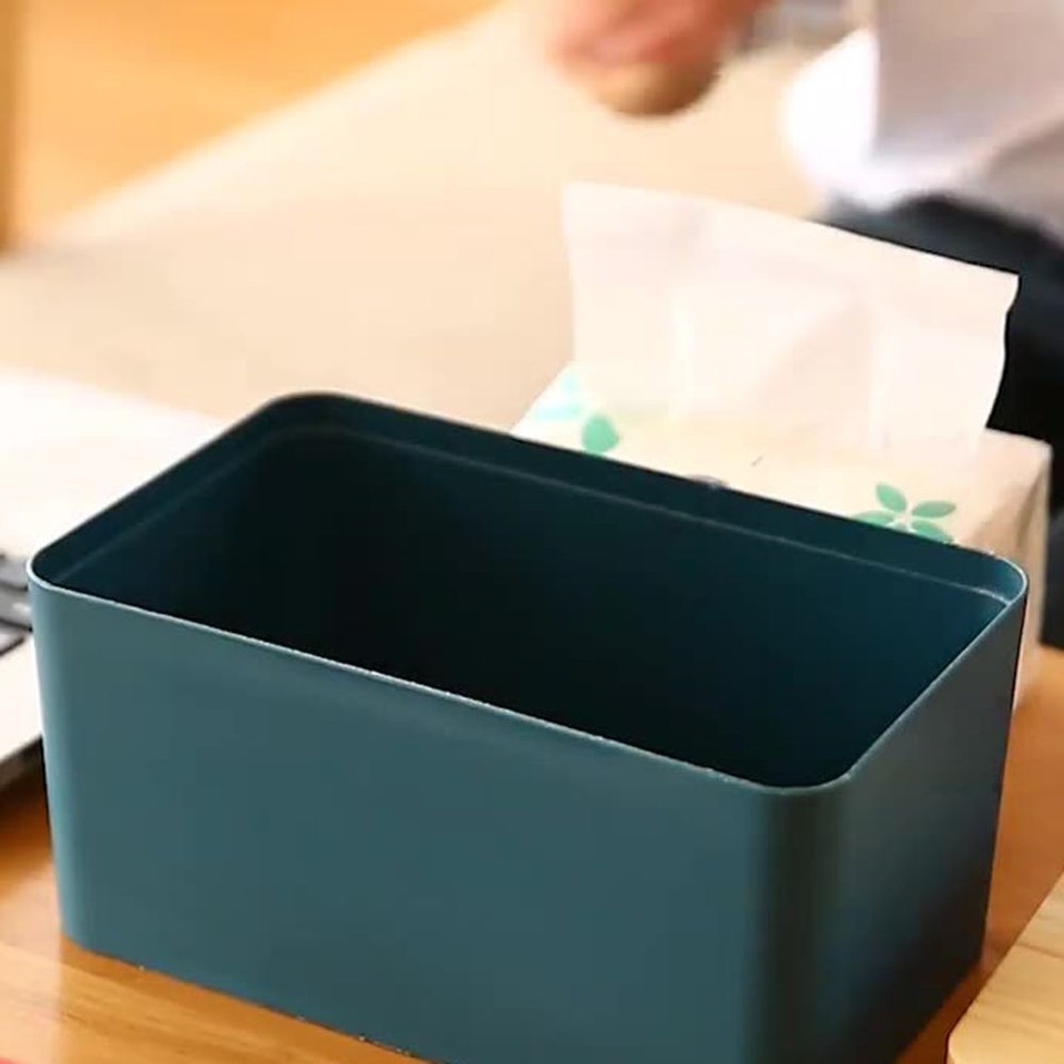 Wooden Desktop Tissue Boxes Paper Storage Case Table Decoration Tissue ...