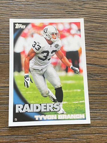 Tyvon Branch 2010 Topps #68 Oakland Raiders *Back Surface* | eBay