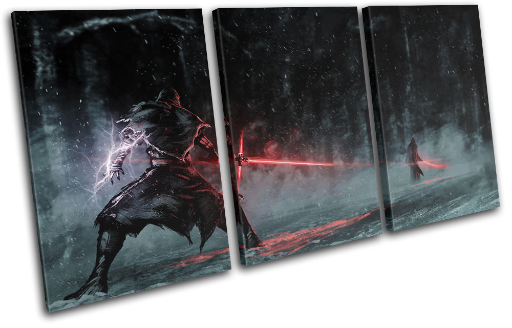 Star Wars Force Awakens Movie Greats TREBLE CANVAS WALL ART Picture ...