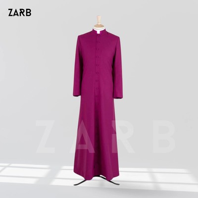 Men's Purple Clerical Cassock Robe - Clergy Vestment, Bishop Robe ...