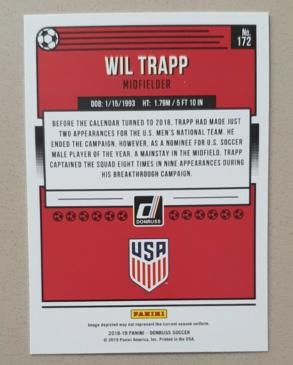 2018-19 Panini Donruss Will Trapp #172 USMNT USA soccer card | eBay