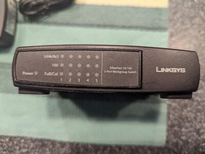 Cisco Linksys EtherFast 10/100 5 Port Workgroup Switch Model EZXS55W ...