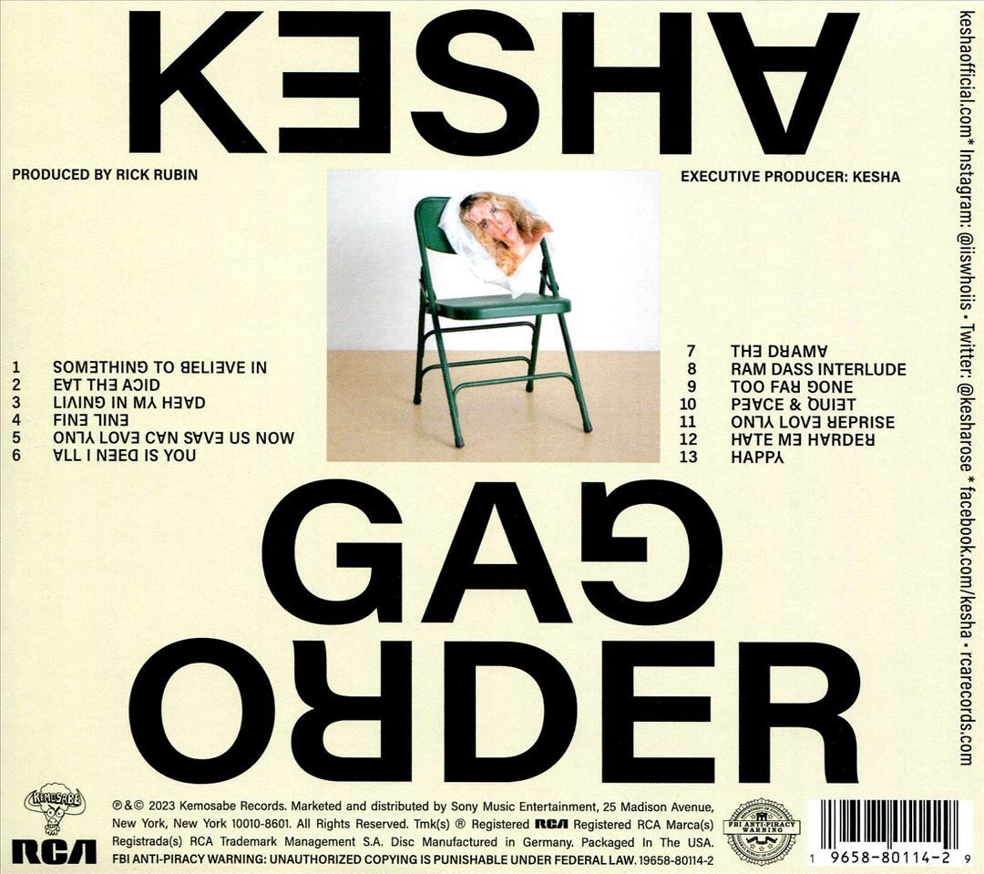 KESHA GAG ORDER NEW CD 196588011429| eBay