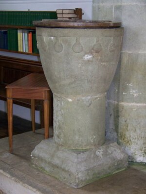 Photo 6x4 The Church of St James - Font Ansty/ST9526 The deep stone ...