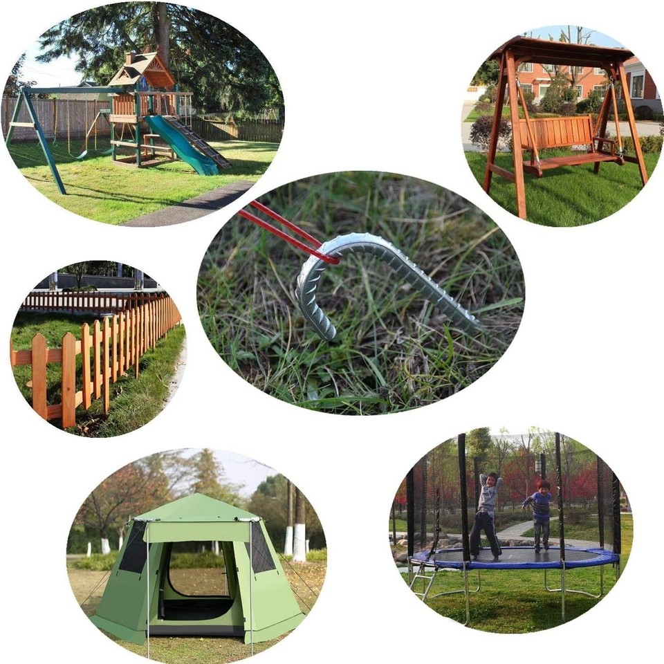 Heavy Duty Tent Pegs Barker Galvanised Steel Marquee Trampoline J pegs ...