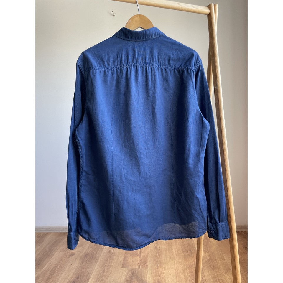 Hackett HKT Leinen Slim Fit Hemd Größe L | eBay.de