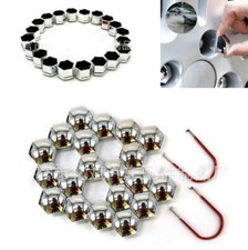 Genuine CITROEN PEUGEOT 17mm Chrome Wheel Nut Covers X 2 1611818780 for ...