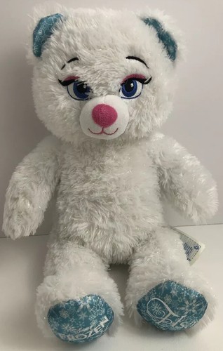 Build A Bear Frozen Elsa Plush Princess White Glitter Fur 17" Made in ...