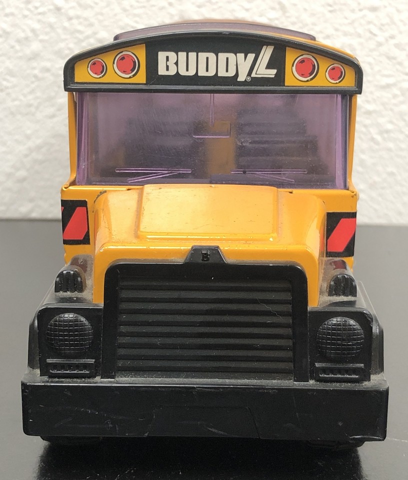 Vintage 1981 Buddy L Corp. Toy Open Top School Bus w/Orig. Boys/Girl ...