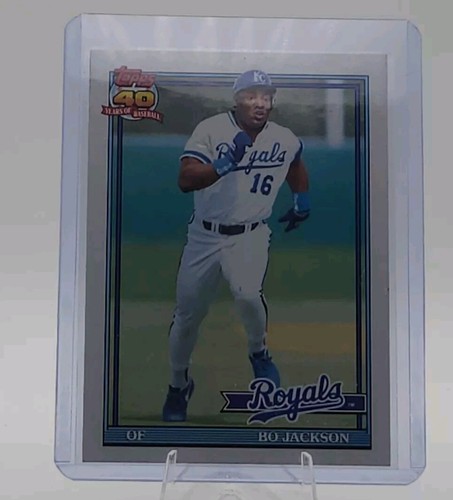 1991 TOPPS Baseball Bo Jackson 40th Anniversary #600 Kansas City Royals ...