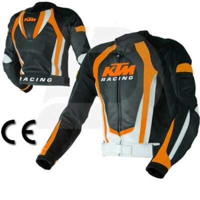 KTM Duke Mens Motorcycle Leather Jacket Race MOTOGP CE Leather Biker ...
