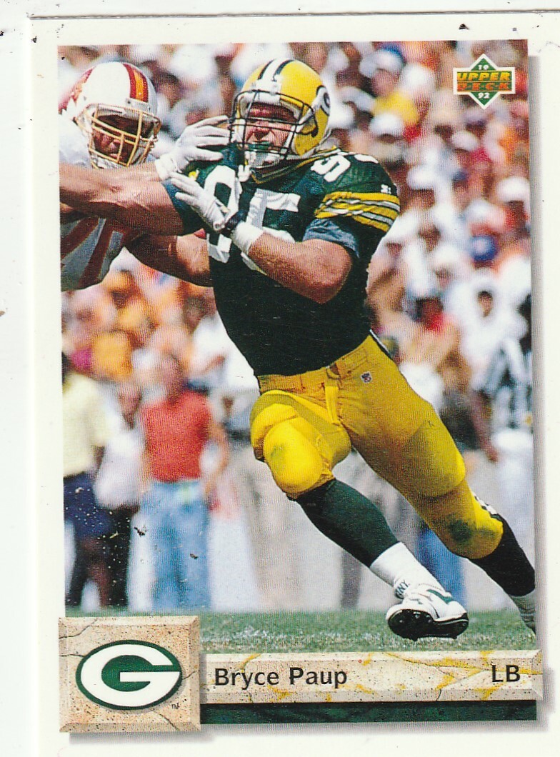FREE SHIPPING-MINT-1992 Upper Deck Bryce Paup #457 PACKERS PLUS BONUS ...