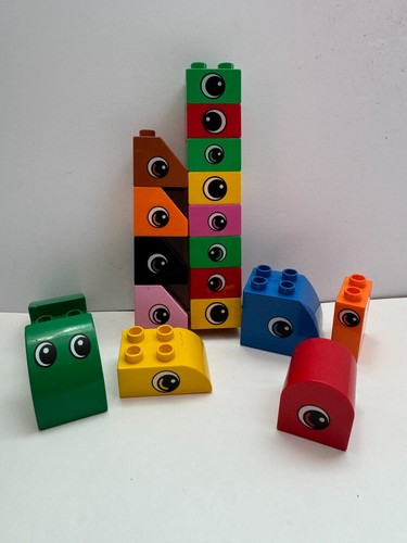 Lego Duplo PRINTED EYES BRICKS BLOCKS LOT Multicolor Assorted for ...