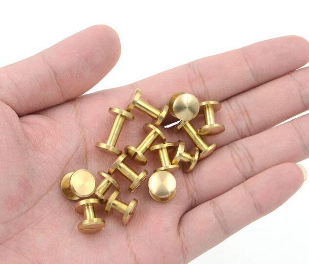 Belt Screws Leather Craft Chicago Nail Brass Solid Rivets Stud Head ...