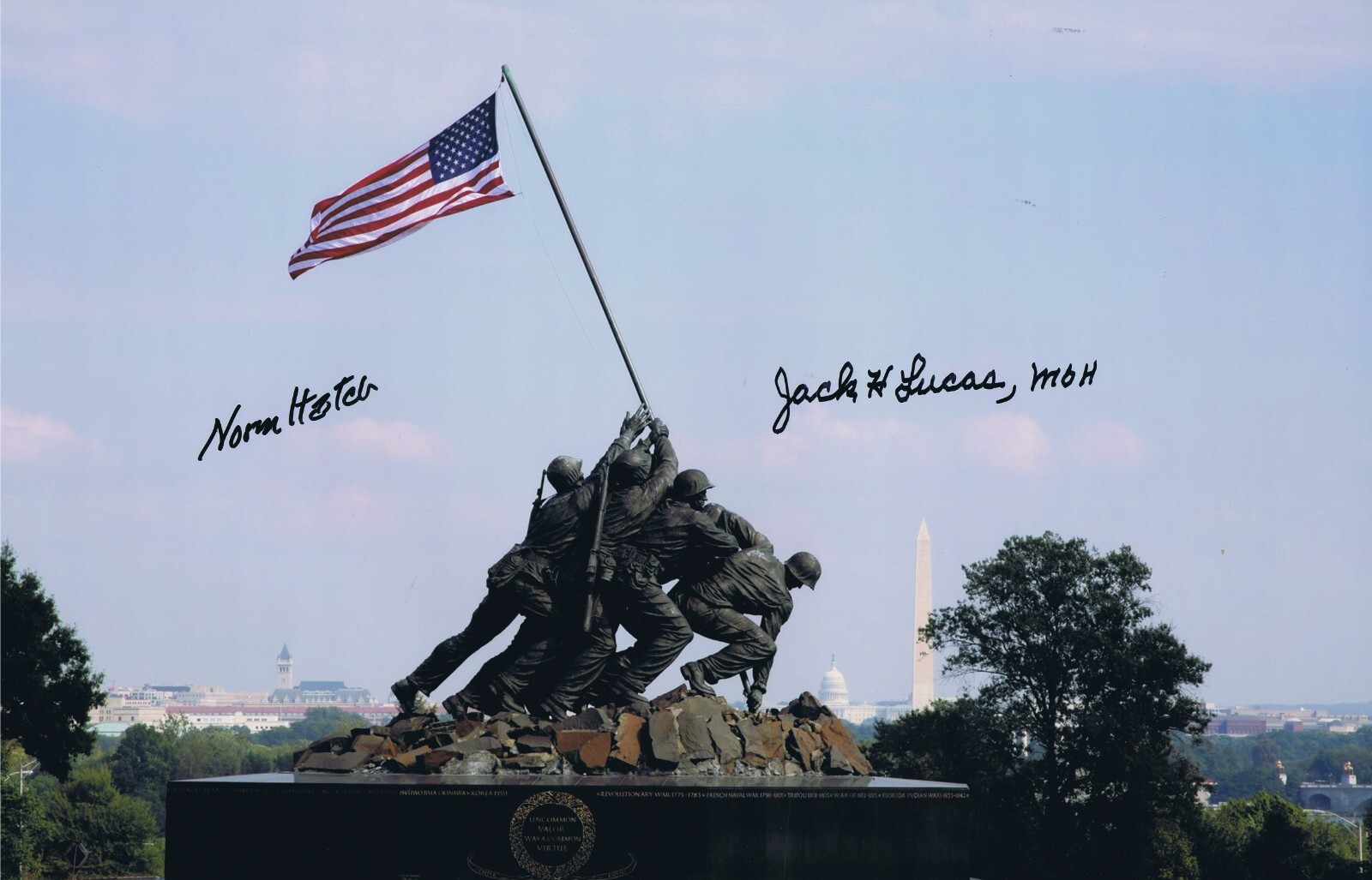 Medal of Honor - Jack Lucas & Norm Hatch, Tarawa & Iwo Jima 12x18 Photo ...