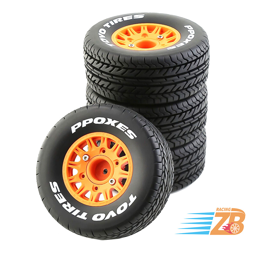 1/10 Rc Car Stadium Truck Wheels & Tires 4pcs For Team Associated Rc10 ...