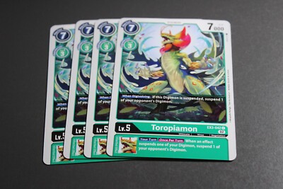 Digimon TCG (2020) - EX3-042 - 4x Toropiamon - Green - Common | eBay UK