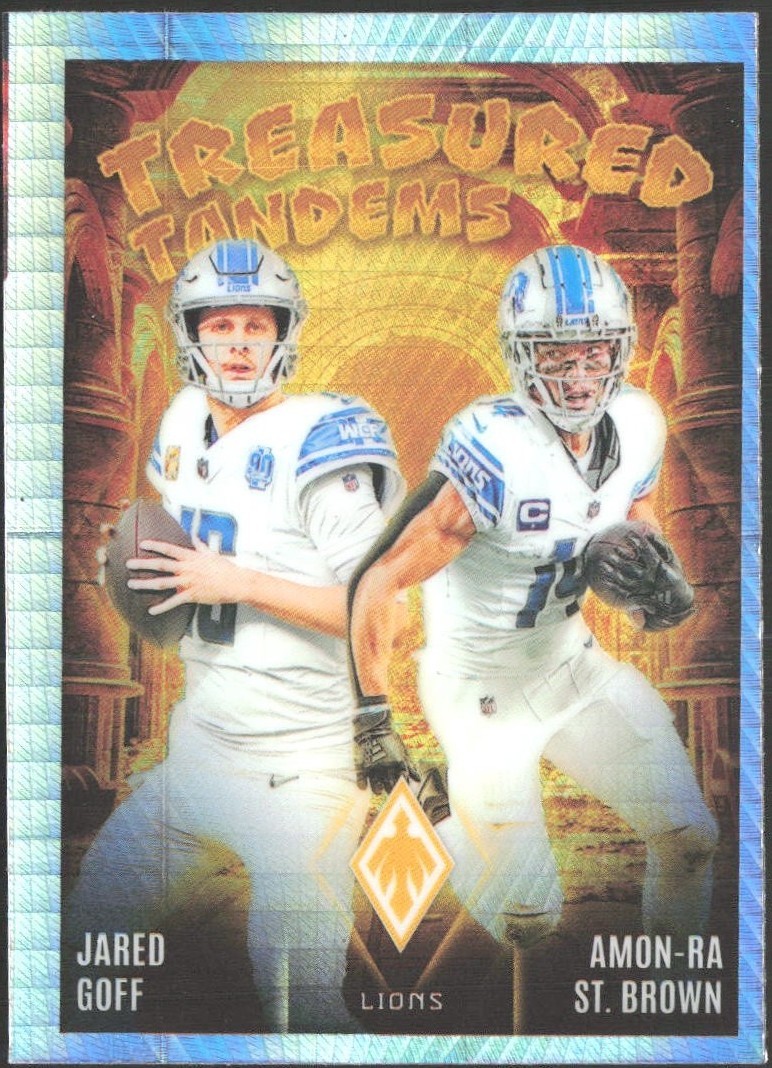 2024 Panini Phoenix - Treasured Tandems Jared Goff, Amon-Ra St. Brown # ...
