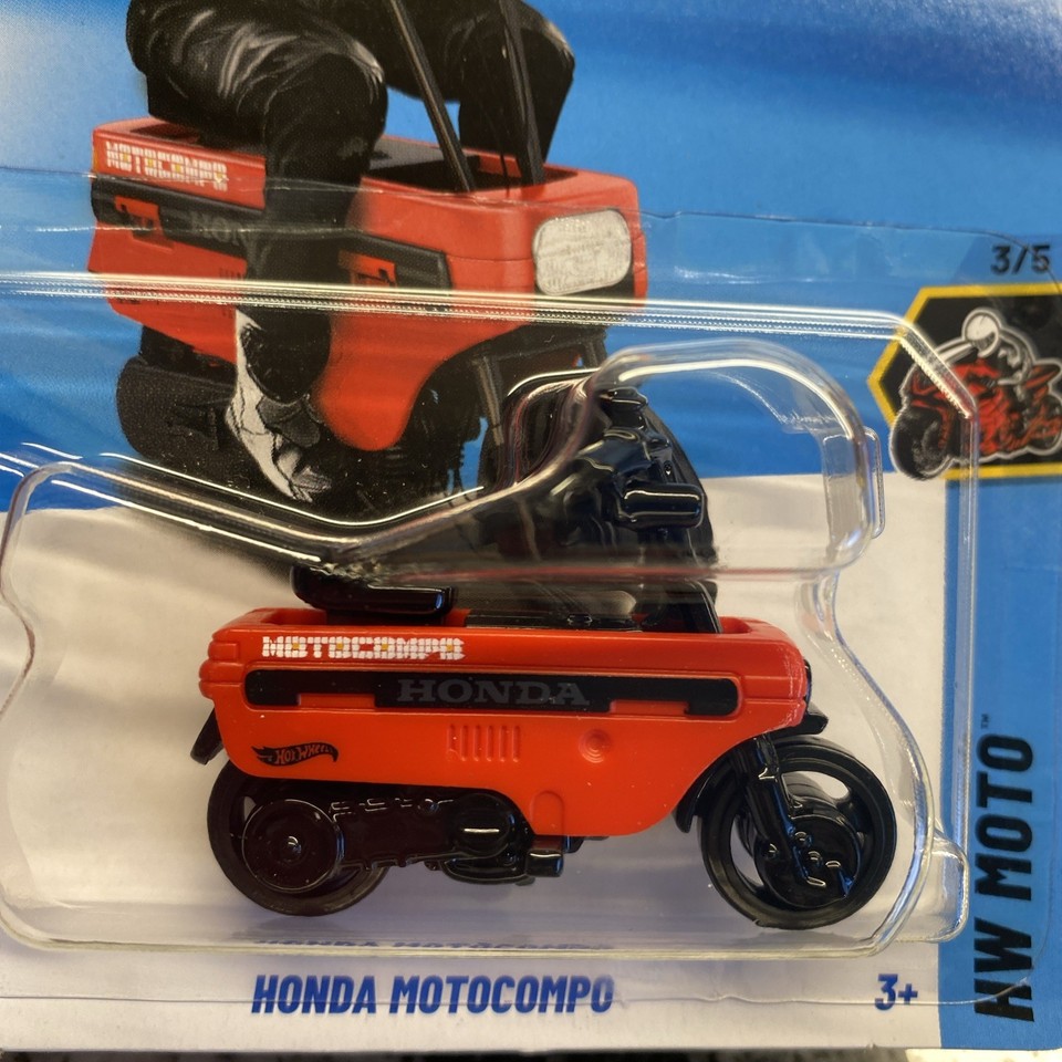 🛵🔥HOT WHEELS HONDA MOTOCOMPO x2 Trunk Bike Folding City motorcycle ...