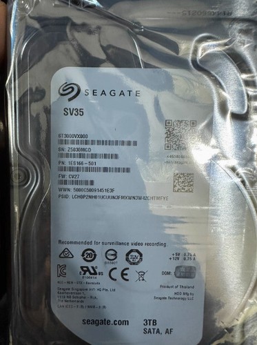 NEW Seagate 3.5" Surveillance ST3000VX000 VS35 3TB 64MB 7200RPM SATA3 ...