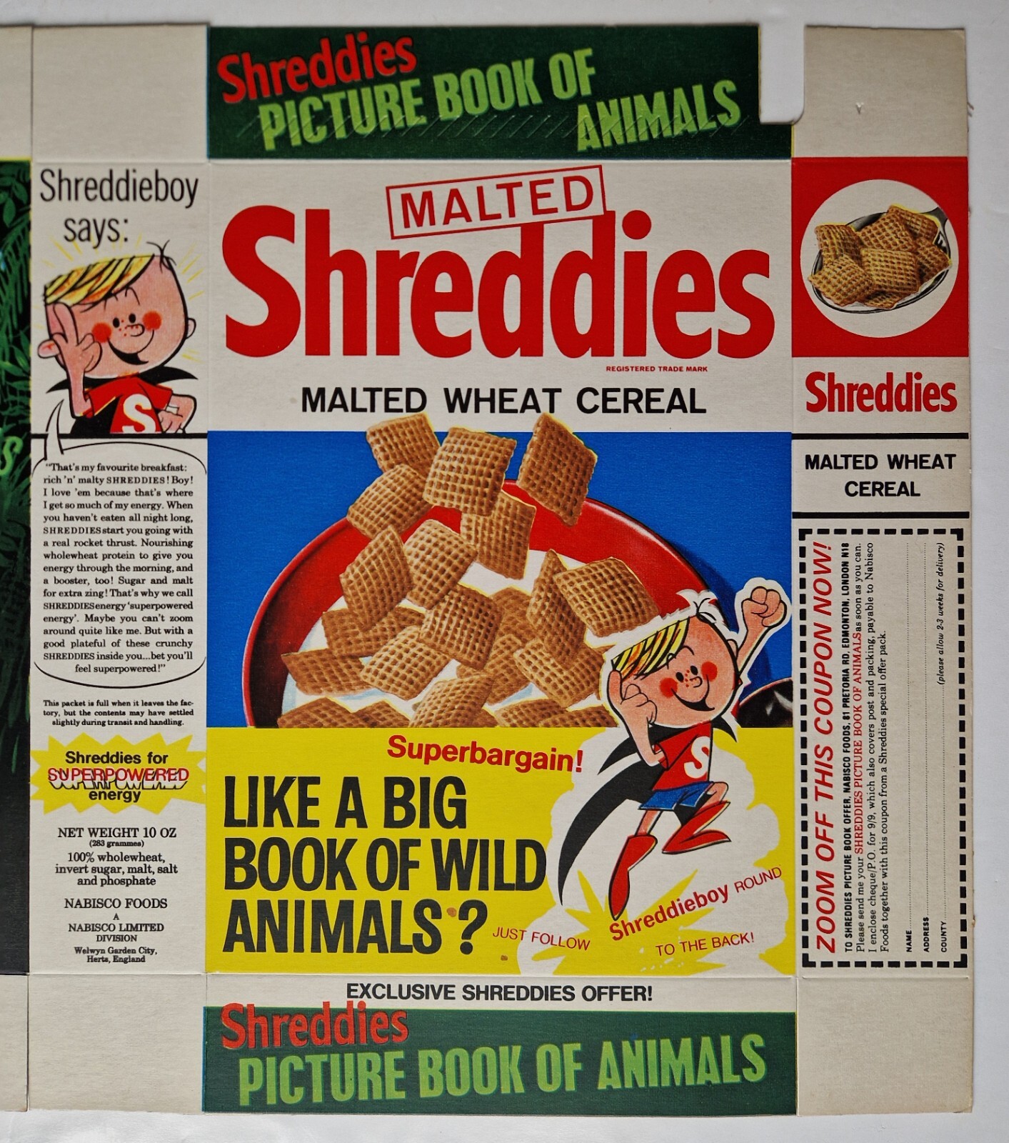 1960s Nabisco Cereal Shreddies Picture Book of Animals Offer Mint ...