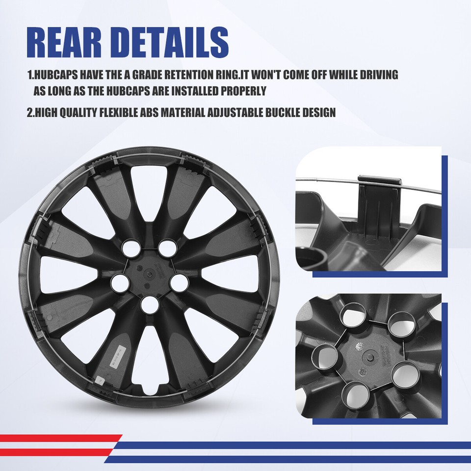(4 Pack) 16" Hubcaps Wheel Rims Cover for 2009-2019 TOYOTA COROLLA /09 ...