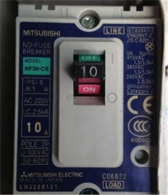 1Pcs Mitsubishi NF30-CS 10A 2P NF30CS No-Fuse Breaker vb | eBay