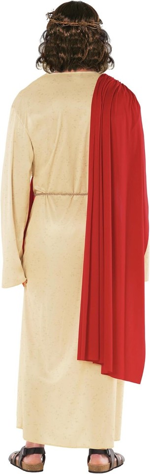 Men`s Jesus Costume Adult Christ Robe + Wig Beard Religious Biblical ...