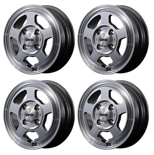 4x Chicago 5 12x4.0 +42 4x100 MGP Gray Light Track Rims Kei Tora Wheels ...