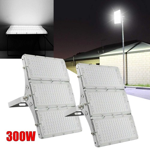 2PACK 300W Cool White LED Flood Light IP65 Outdoor Security Light ...
