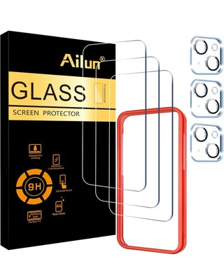 Ailun Glass Screen Protector for iPhone 16 iPhone 15 / 15 Pro-6.1 Inch ...