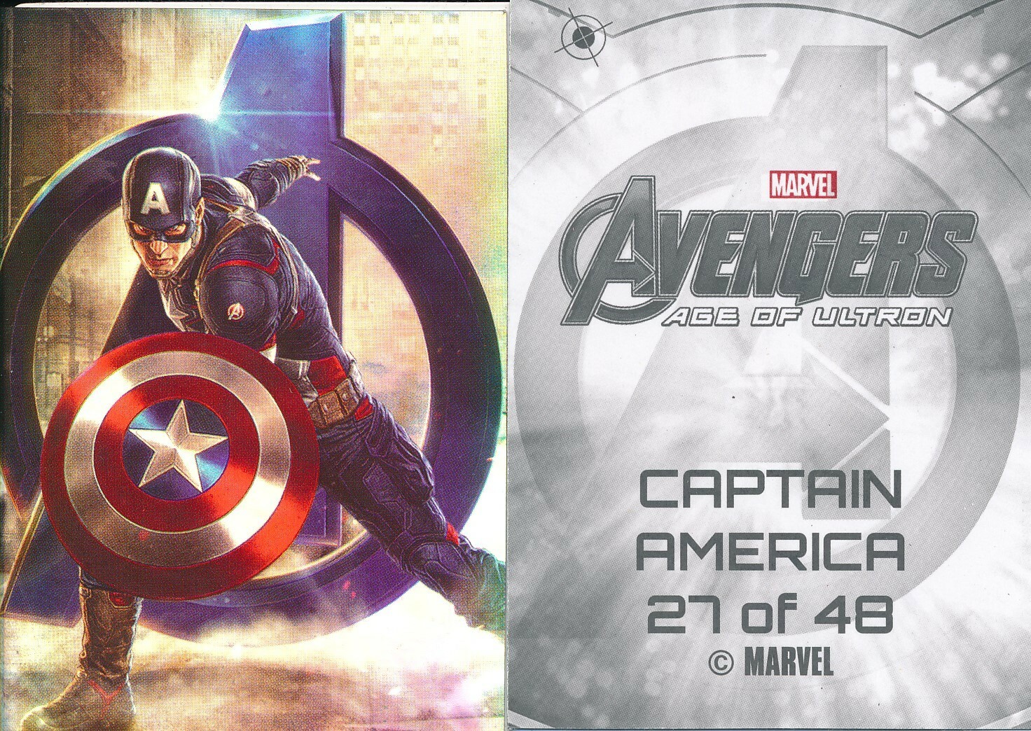 MARVEL AVENGERS AGE OF ULTRON DOG TAG SERIES SINGLE HOLOFOIL STICKER ...