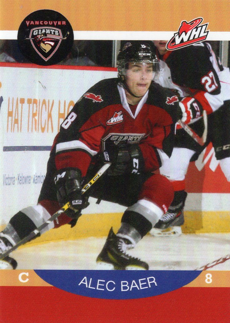 2014/15 Vancouver Giants - ALEC BAER [Peoria Rivermen] SPHL | eBay