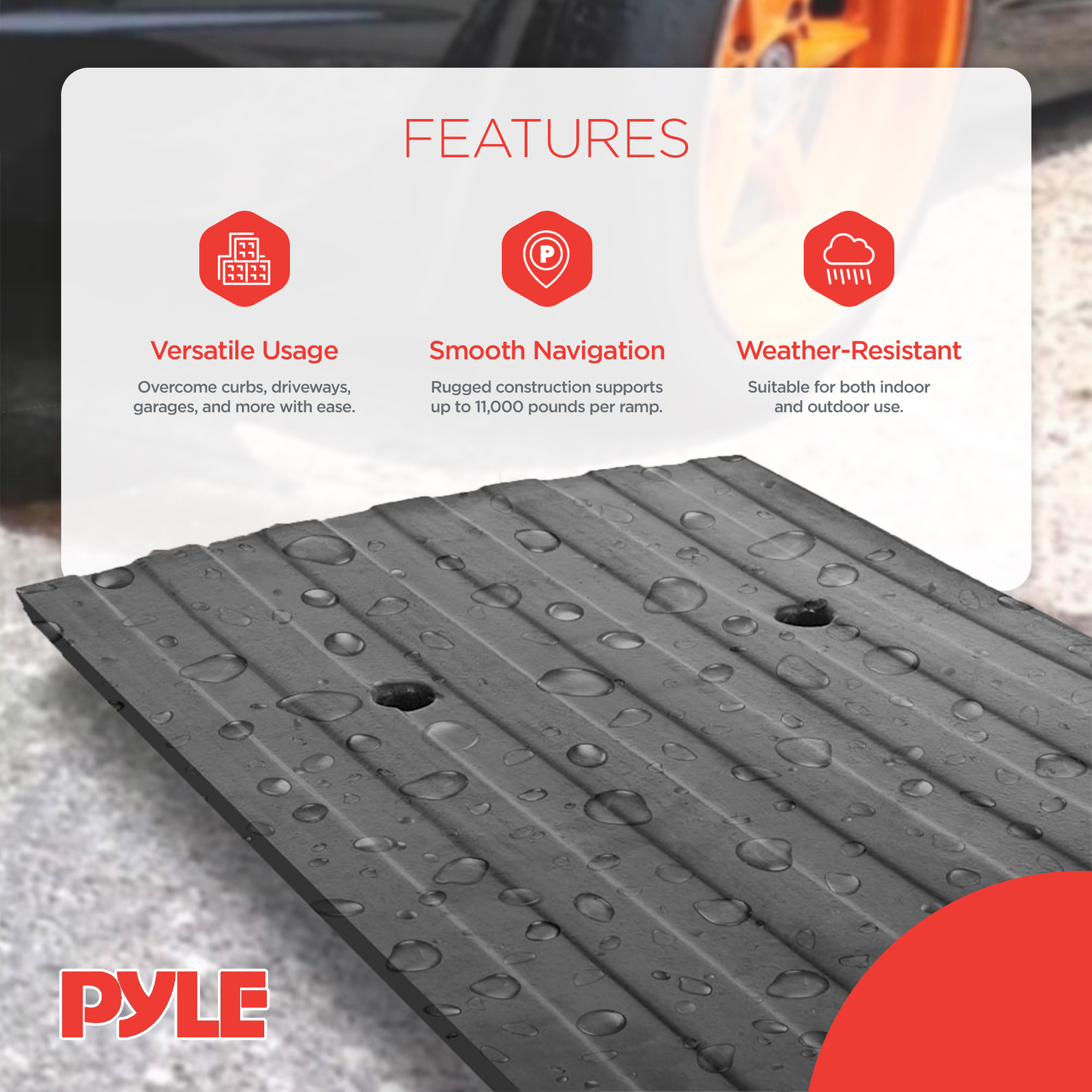 Pyle PCRBDR21 Car Vehicle Curbside Access Ramp for sale online | eBay