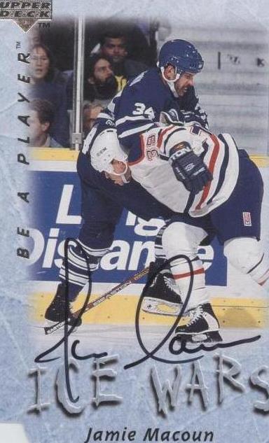 1995-96 Upper Deck Be a Player - Jamie Macoun #S218 Die-Cut Autographs ...