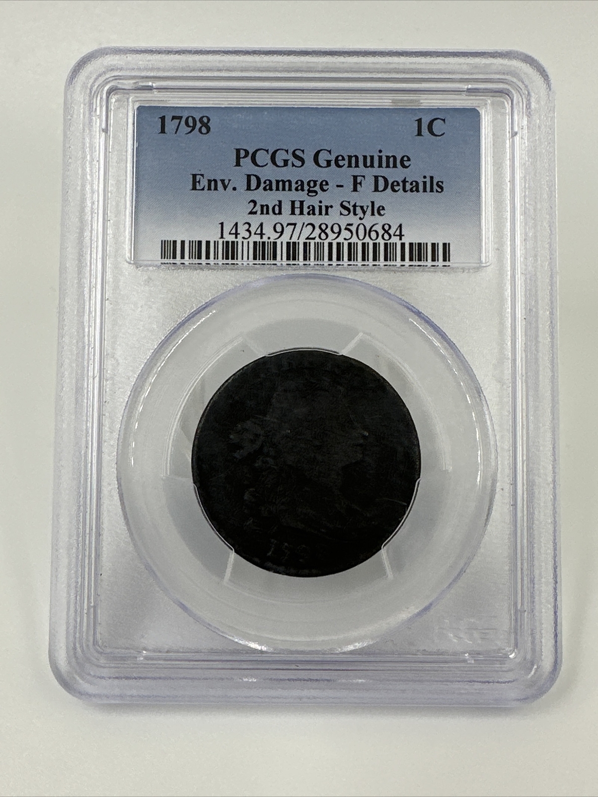 1798 Style 2 Hair Draped Bust Large Cent F Details PCGS | eBay