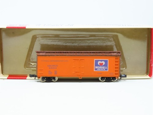 N Scale Con-Cor 1351-P MORX Morrell Meats 40' Wood Sheathed Reefer ...