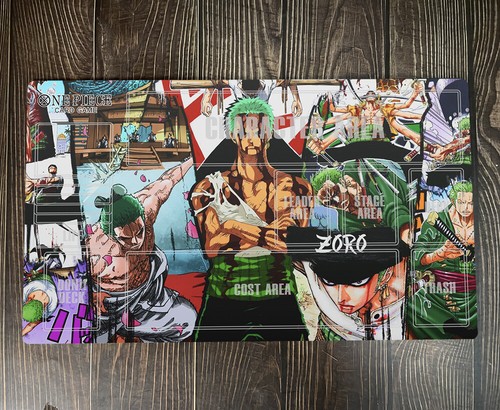 O-P Roronoa Zoro Trading Card Game Mat OPCG CCG Pad Table Playmat Free ...