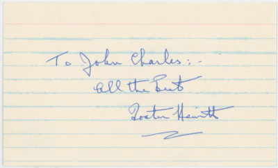 Foster Hewitt Hockey Hall Of Fame Autographed Signed Index Card AMCo ...