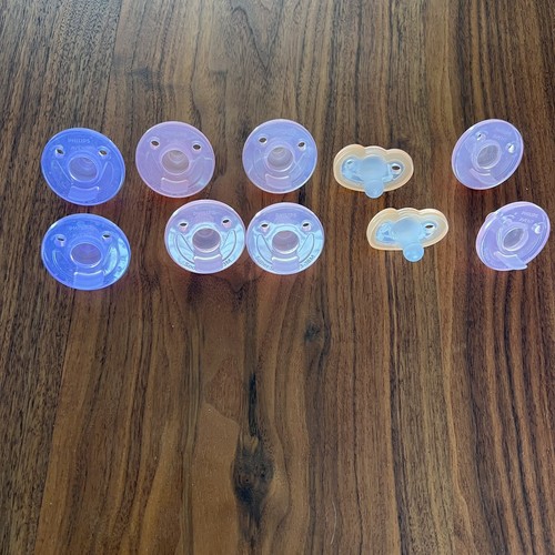 Lot Of 10 Baby Pacifiers Avent, 2 Jolly Pop 0-3 Months Baby Girl Pink 3 ...