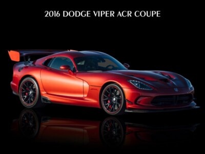 2016 Dodge Viper ACR Coupe NEW Metal Sign: 9x12" Ships Free | eBay