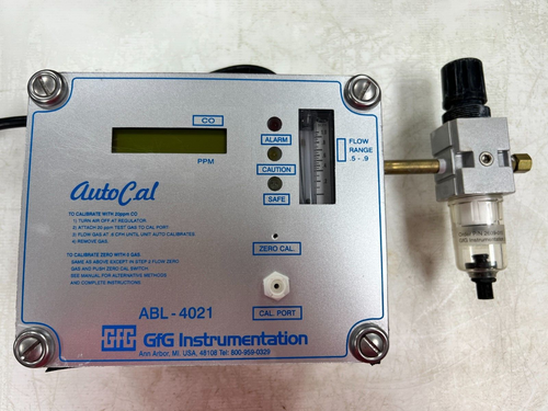 👀 GfG AUTOCAL ABL-4021 CO2 GAS MONITOR ALARM 4021-AR-PR W/ REGULATOR ...