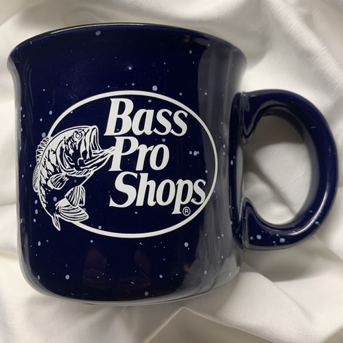 BASS PRO SHOPS- 16 Oz Ceramic Coffee Cup/ Mug Speckled Blue | eBay