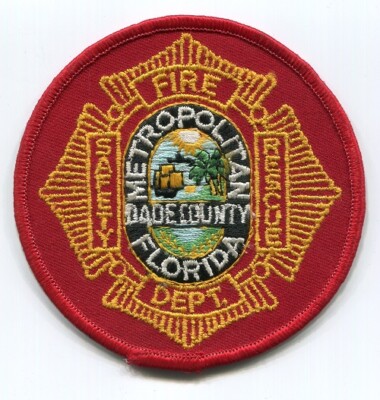 FLORIDA - *Vintage* - Metropolitan Dade County Fire Patch | eBay