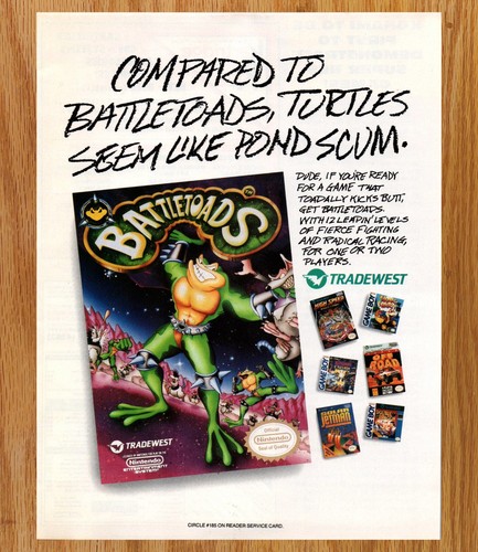 Tradewest Battletoads Double Dragon - Video Game Print Ads Poster Promo ...