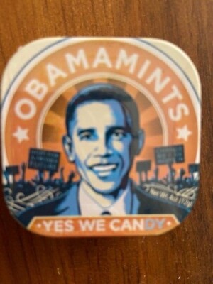 RARE Sealed OBAMA MINTS Metal Box Peppermints “YES WE CANdy” 2008 - WOW ...