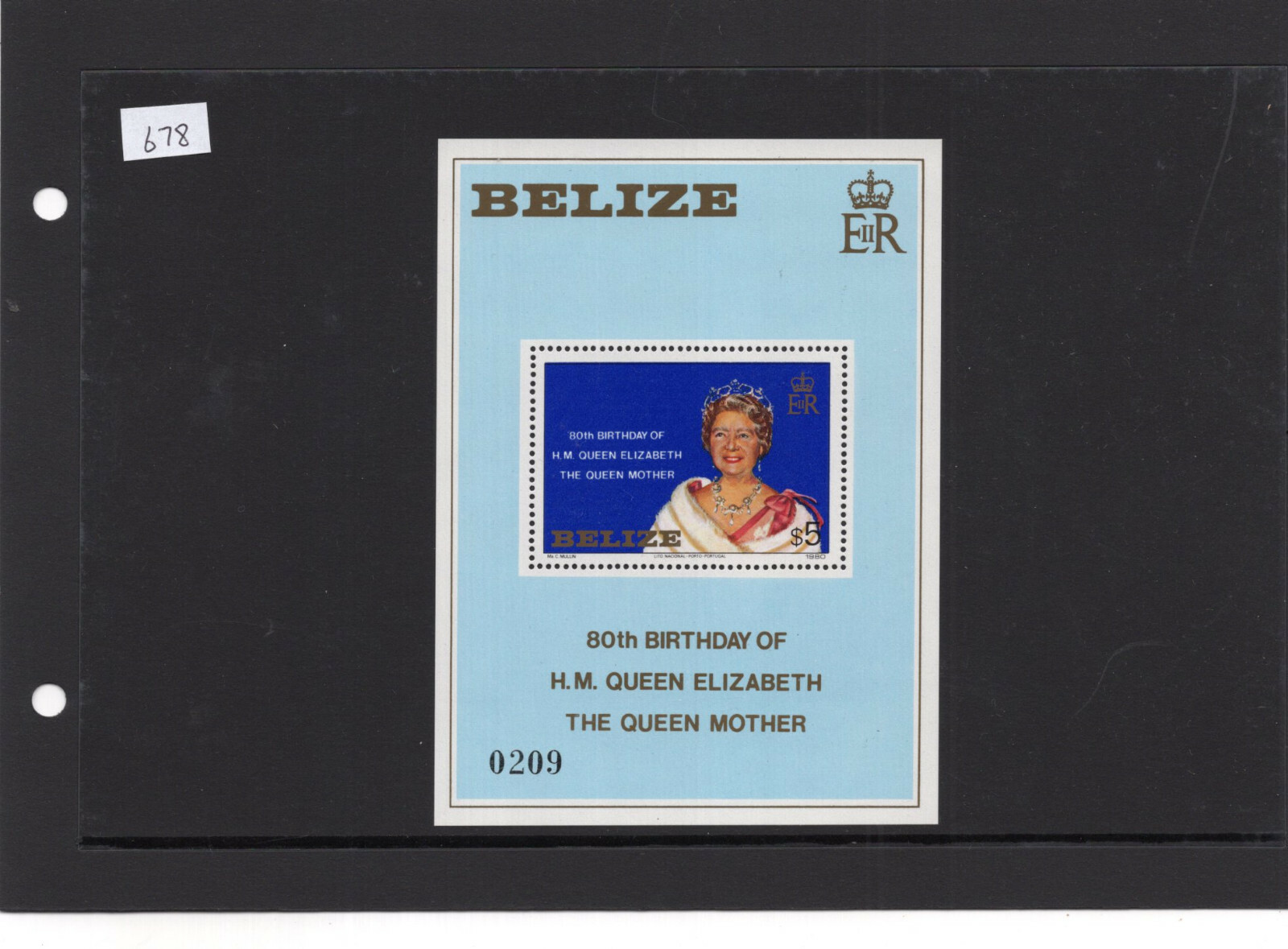 (678) Belize - 1980 The 80th Anniversary of the Birth of H.M. Queen ...