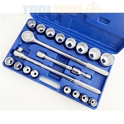 Socket Set 3/4" Drive 19-50mm Sockets 12 Point BMC Ratchets Extensions ...