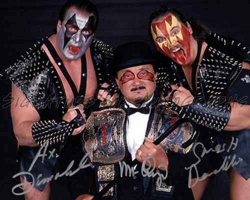 Demolition and Mr. Fuji Signed Autograph WWE 8x10 Tag Team Champs Photo ...